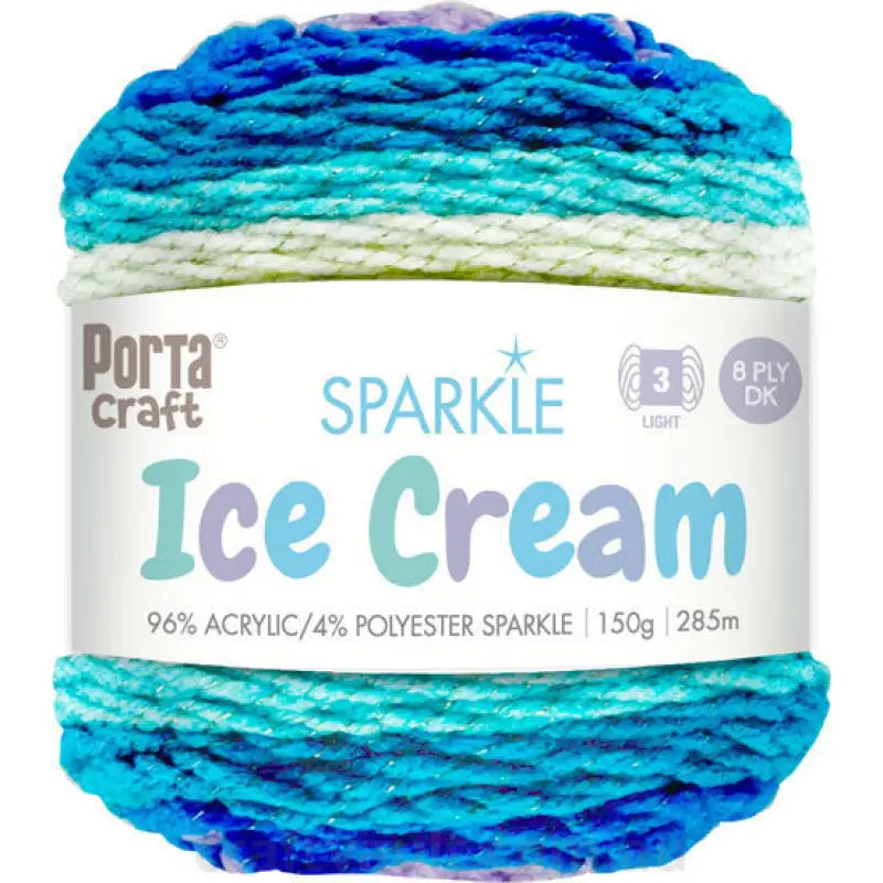 Ice Cream Sparkle Yarn 150g 285m Speedway – Craft Vault