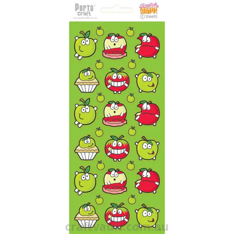 Novelty Scratch N Sniff Stickers - Apple Scented – Craft Vault