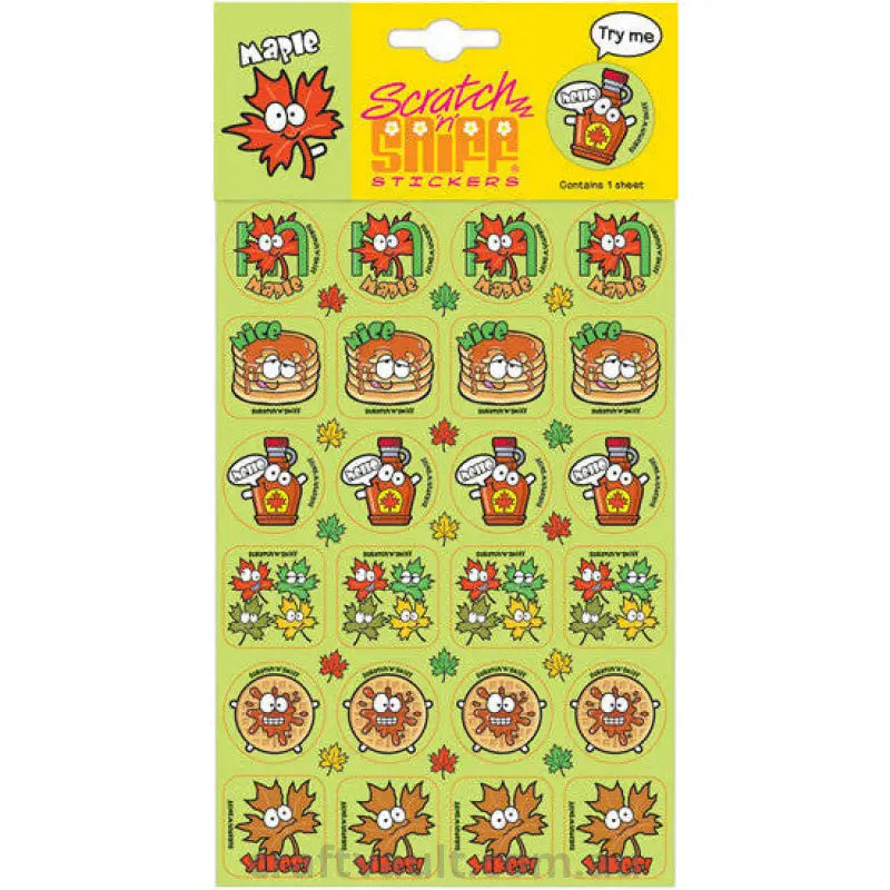 Scratch N Sniff Stickers - Maple Scented – Craft Vault