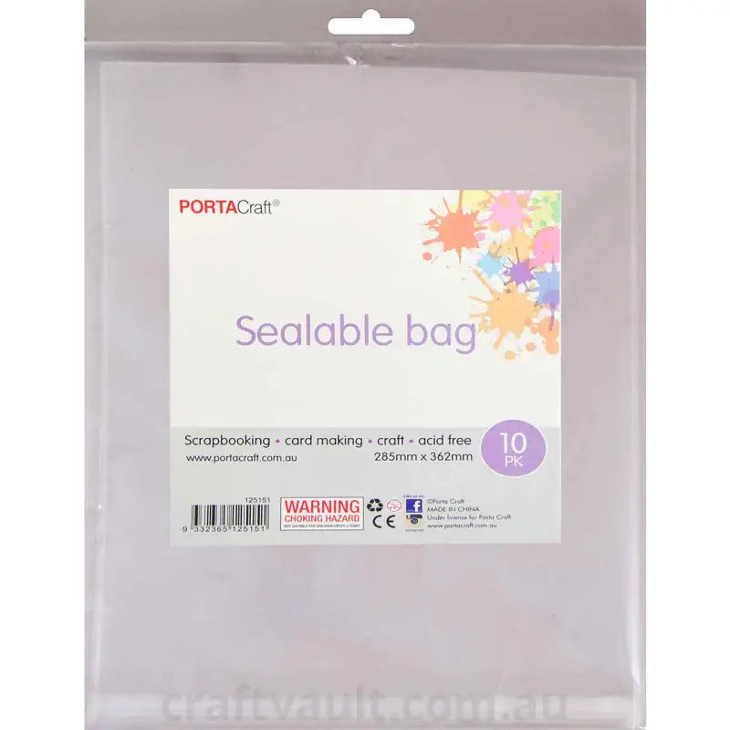 Sealable Bags 285x362mm 10pk – Craft Vault