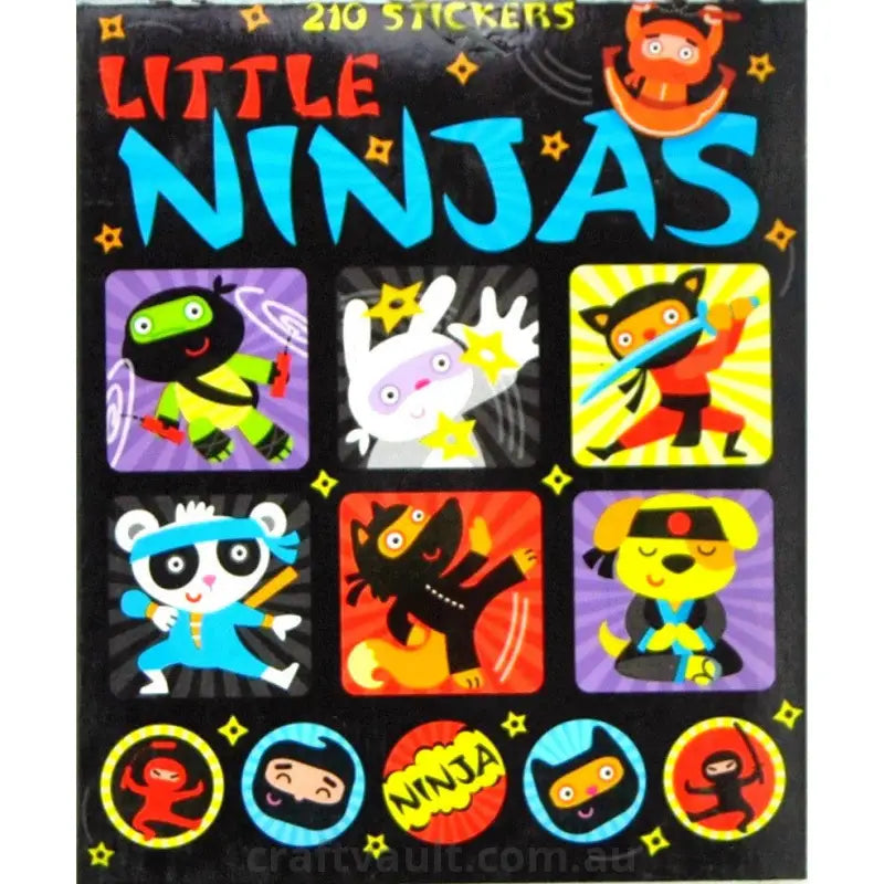 Sticker Books Little Ninjas 210 Stickers – Craft Vault