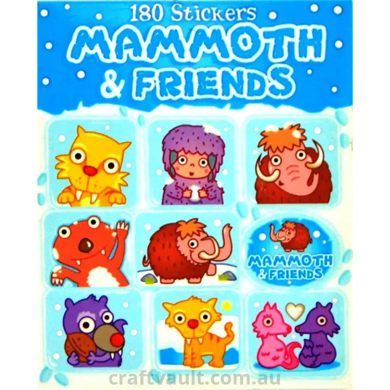Sticker Books Mammoth & Friends 180 Stickers – Craft Vault