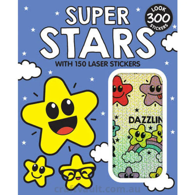 Sticker Books Super Stars 150 Stickers & 150 Laser Stickers – Craft Vault